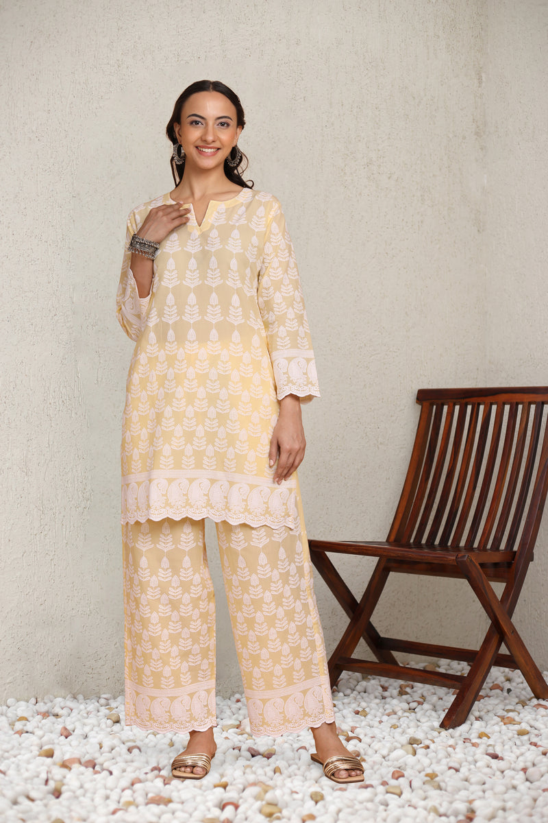 House Of Kari(Chikankari Clothing) - Saba Chikankari Kurta Set in ...
