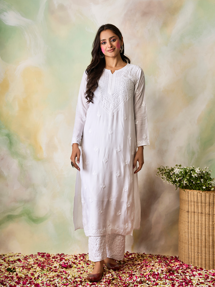 House Of Kari(Chikankari Clothing) - White Edit | Shop White Chikankari Dress Online