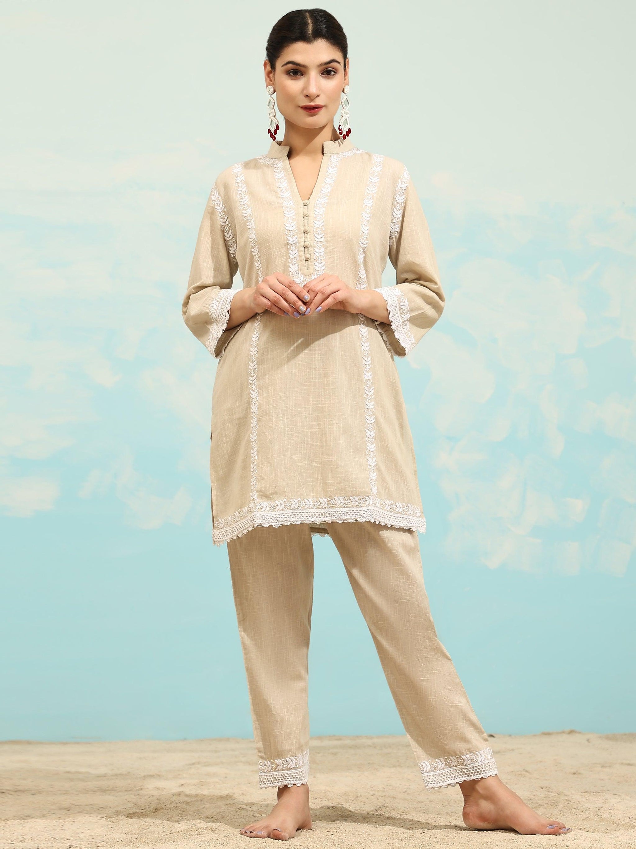 House Of Kari(Chikankari Clothing) - Samma Chikankari CO-ORD Set In for ...